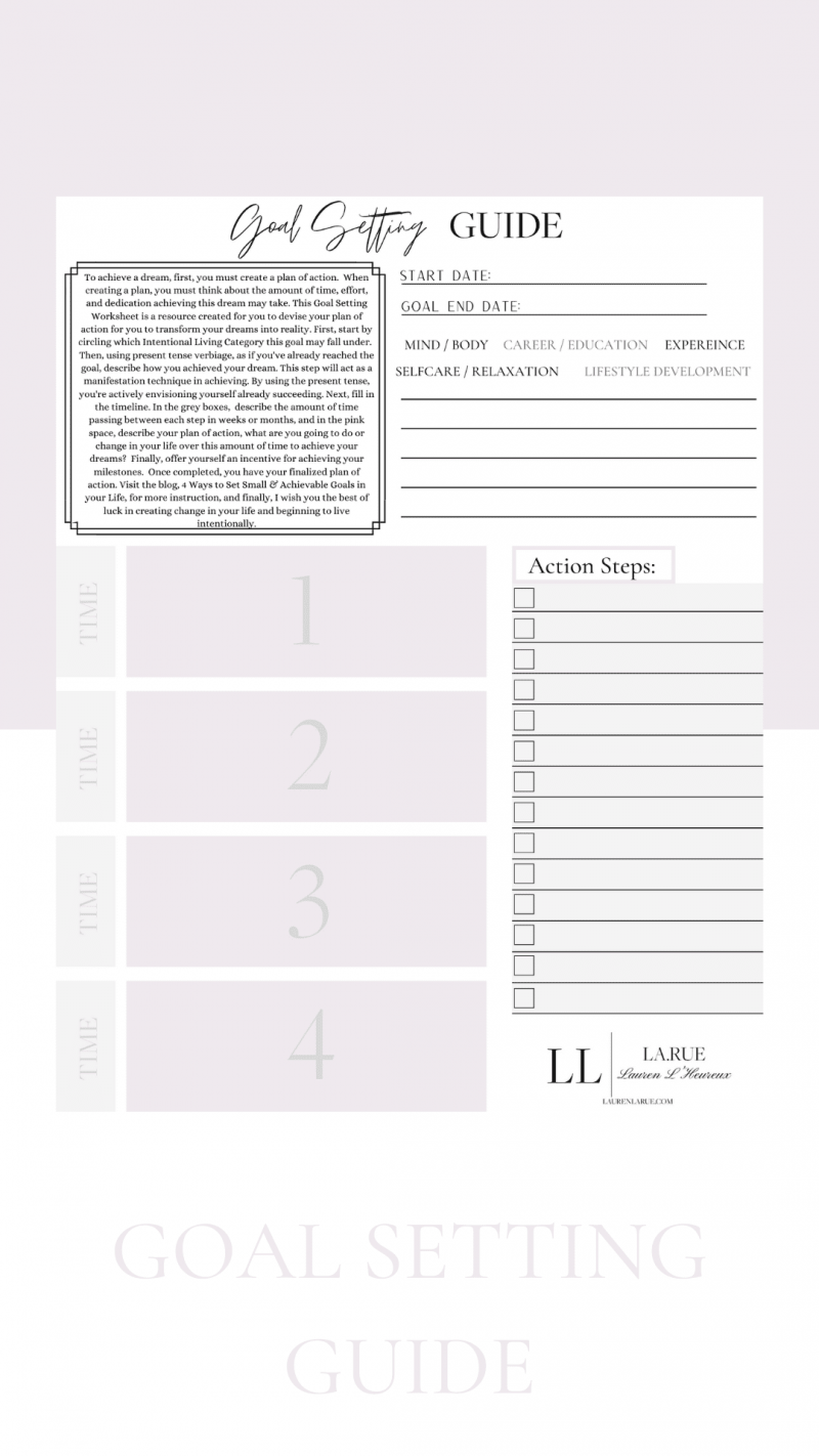 4 Ways to Set Small & Achievable Goals in Your Life + FREEBIE - La.Rue