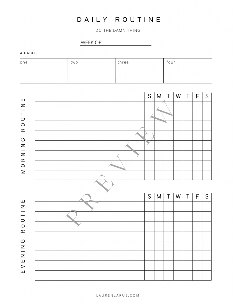 Planning Pages: Minimalist Collection - La.Rue
